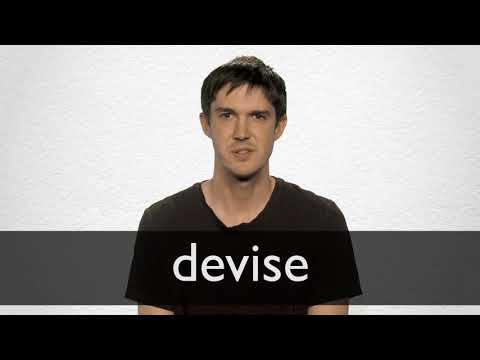 How to pronounce DEVISE in British English