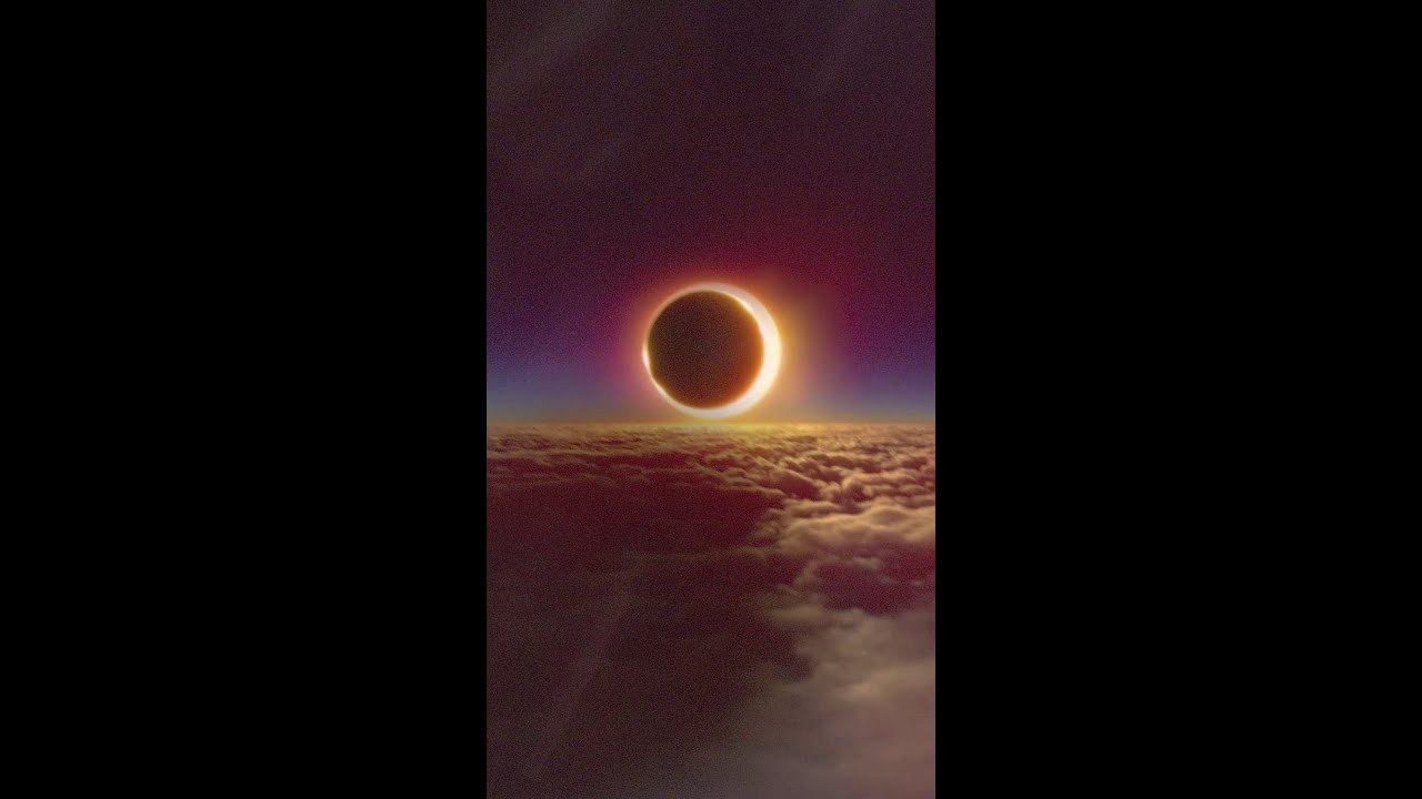 Solar eclipse above the clouds. #Shorts