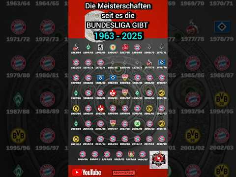 Die Teams der Meisterschaften von 1963 - 2025 | 1.Bundesliga  Germany #live #bundesliga #fußball