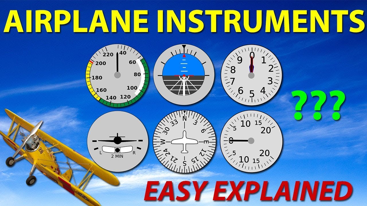 AIRPLANE instruments - The basic 6 - EASY explained