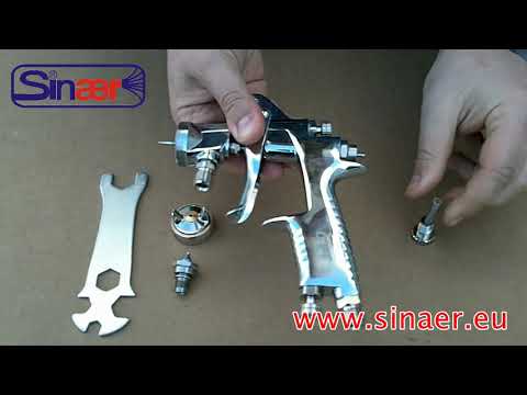 How to change the repair kit on an air-assisted spray gun