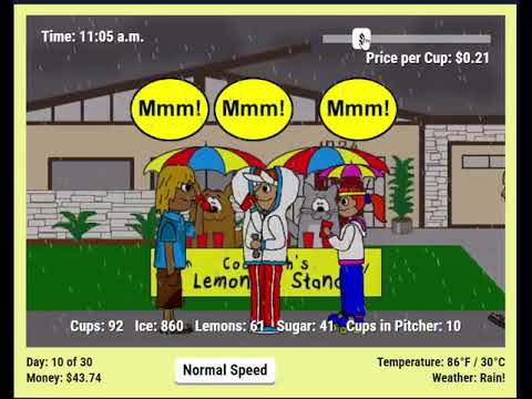 Random game day! cool math games edition! (pt1) lemonade stand