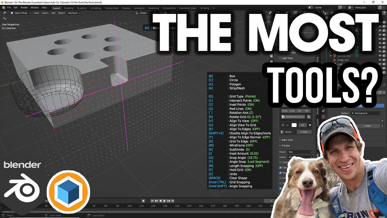 The MOST MODELING TOOLS in a Blender Add-On? RanTools for Blender!