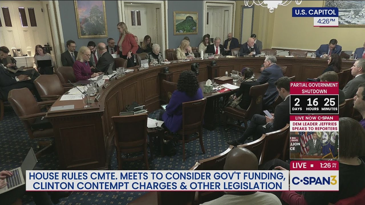 House Rules Cmte Meets on Gov't Funding & Holding the Clintons in Contempt of Congress (Part 1)
