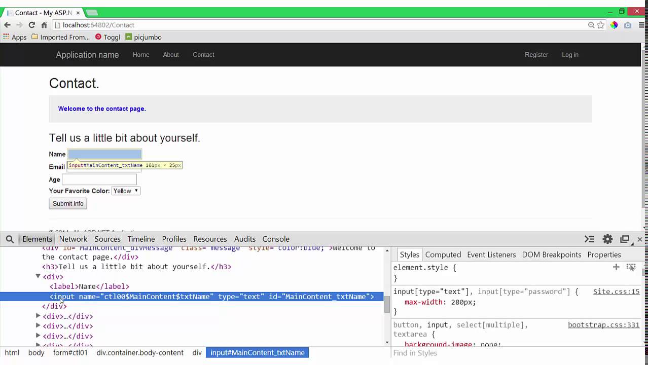 Introduction to ASP.NET Web Forms: Basic Server Controls