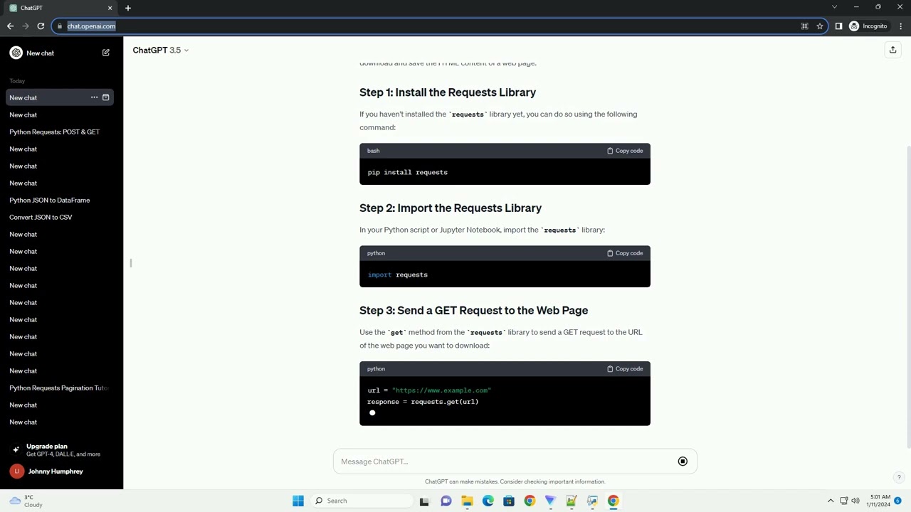 python requests save html page