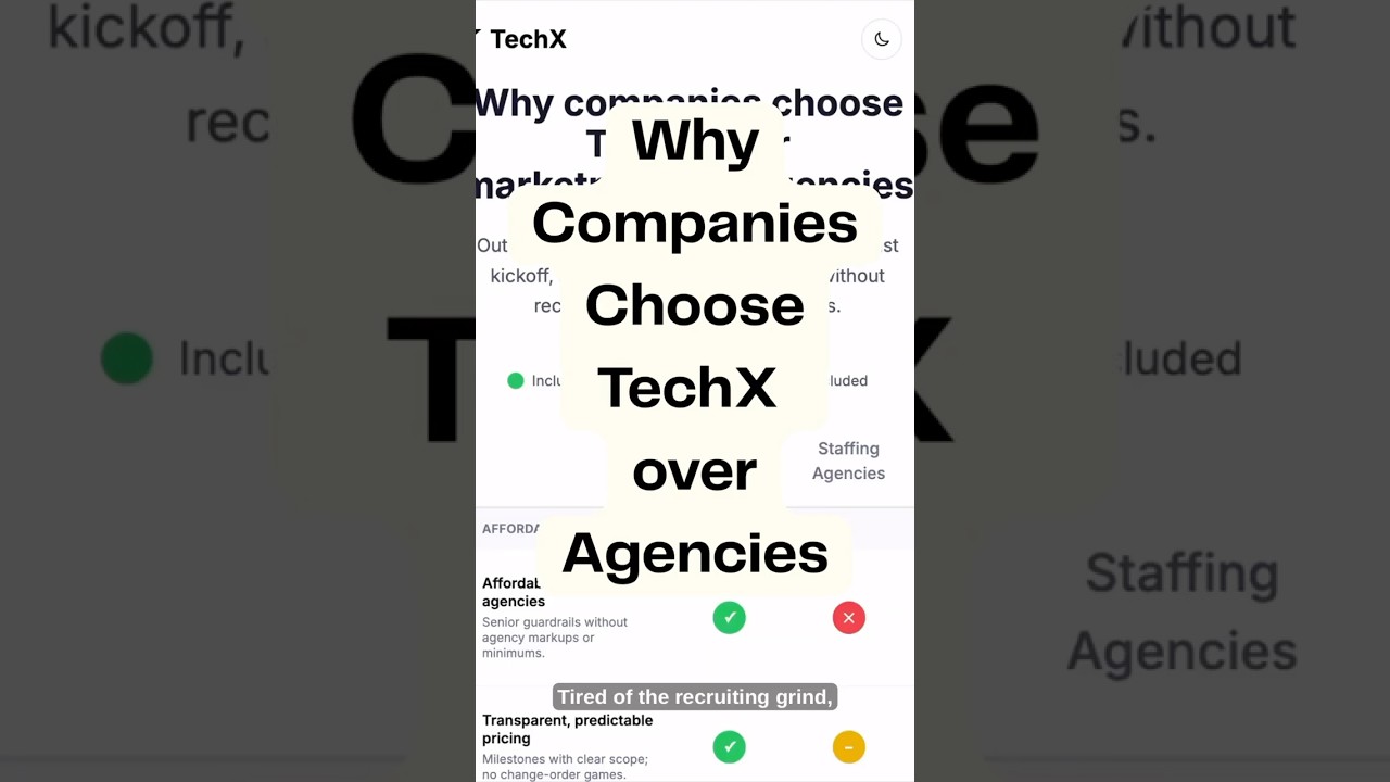 TechX vs Marketplace Agencies: Unlocking Your Tech Career Potential