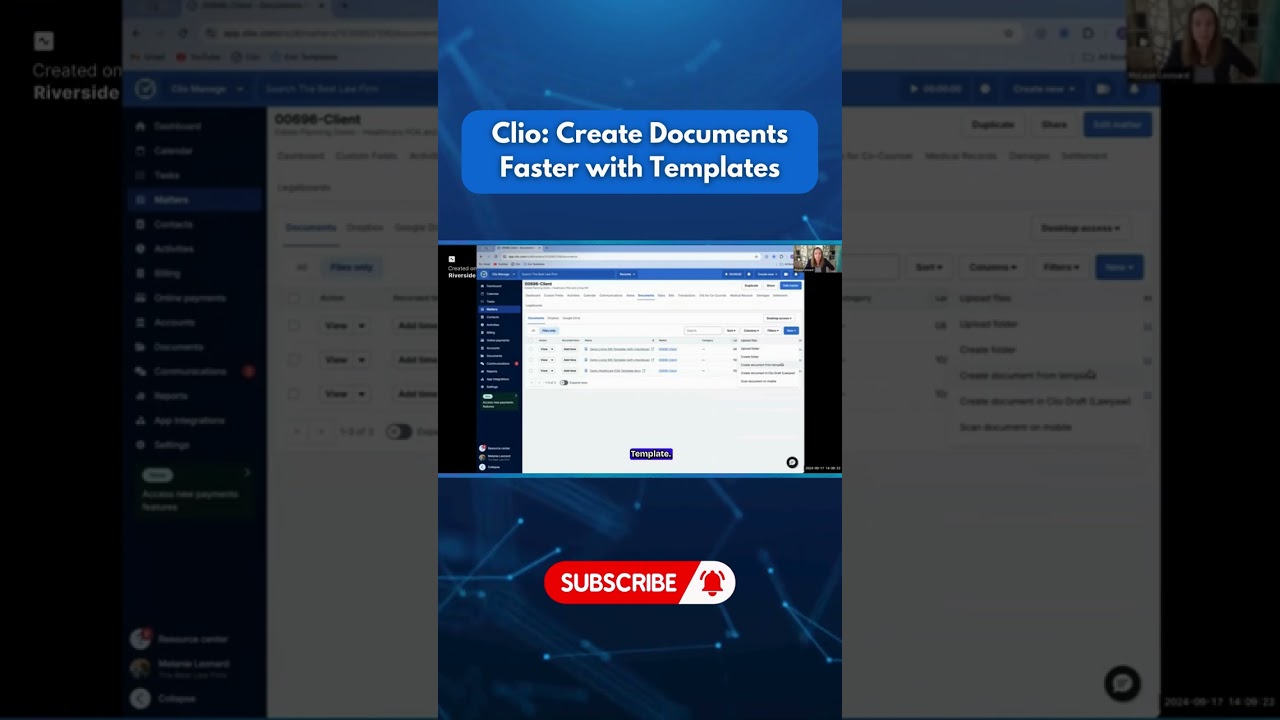 Clio: Create Documents Faster with Templates