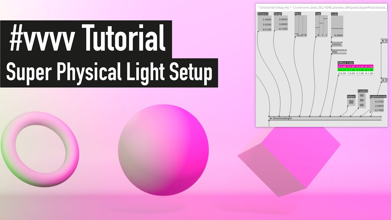 vvvv beta Tutorial | Super Physical Studio Light Setup