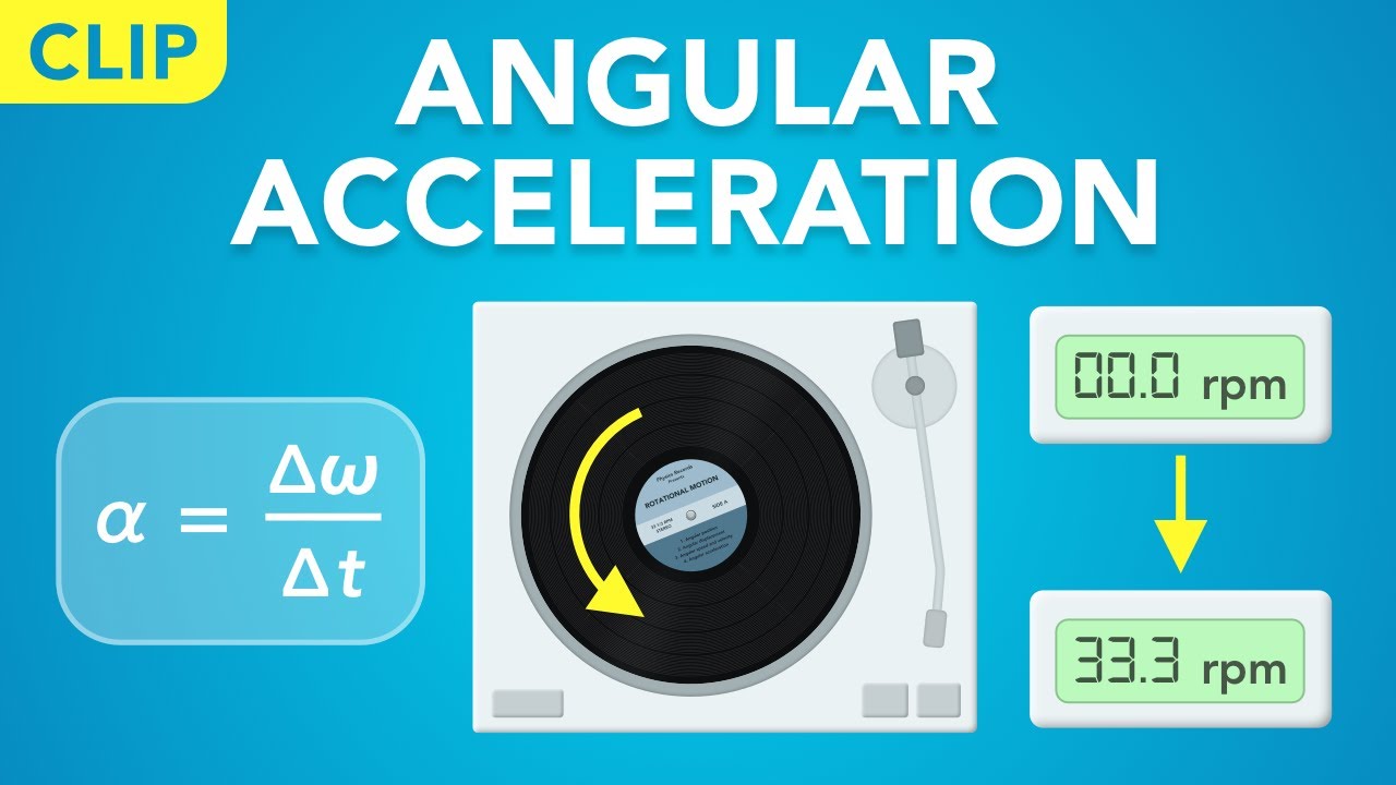 Angular Acceleration in Rotational Motion (Clip) | Physics - Kinematics