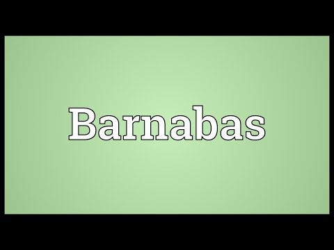 Barnabas Meaning