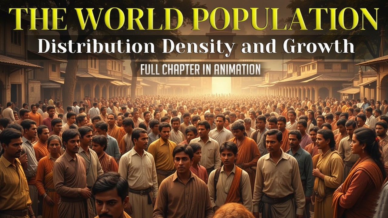 World Population Class 12 Geography | Distribution, Density & Growth Ch 2 by animation