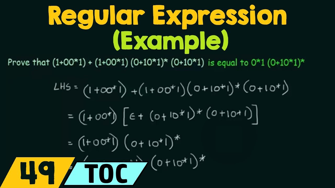 An Example Proof using Identities of Regular Expressions