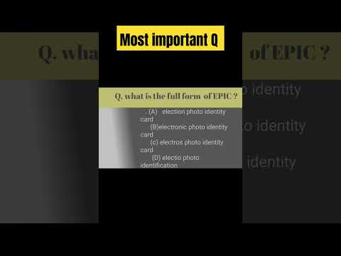 election news | EPIC full form | #shorts #trendingshorts #election