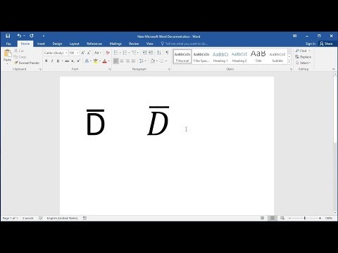 How to write (type) D-bar in Word