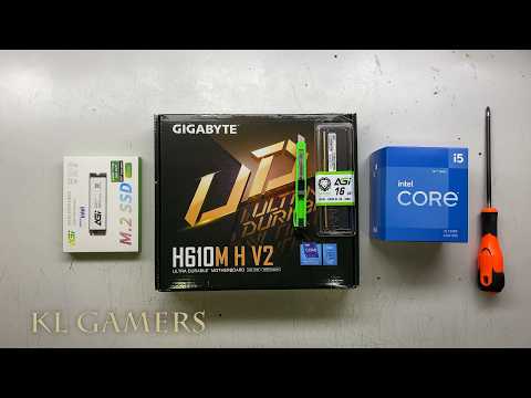 intel Core i5 12400 GIGABYTE H610M H V2 AGi SSD Simple PC Build