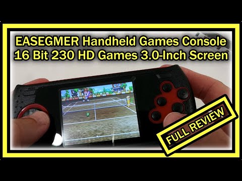 EASEGMER Handheld Games Console JT16-6P 16 Bit 230 HD Games 3.0-Inch Screen FULL REVIEW