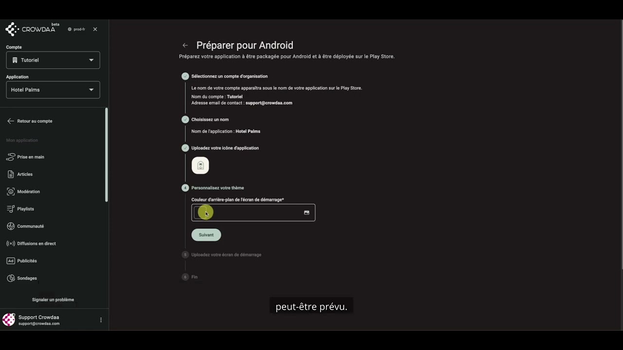 Construire  votre application pour Android