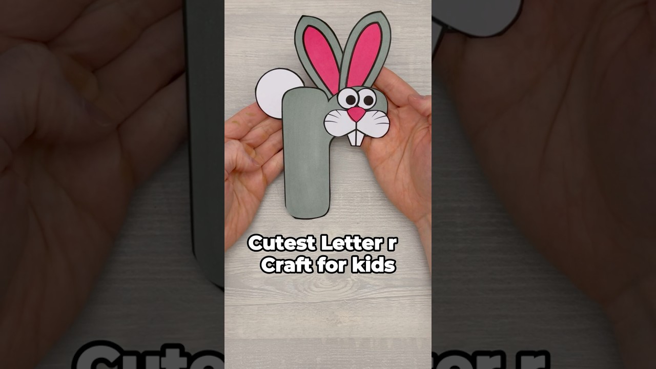 Lowercase Letter r Rabbit Craft