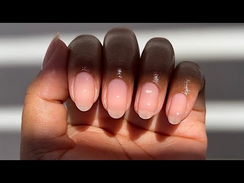 NATURAL NAIL MAINTENANCE| Soak off | Nail repair | Rubber base coat ๐