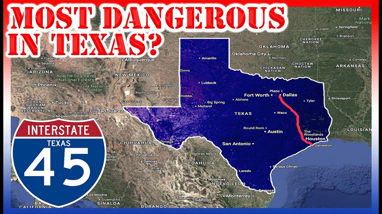 Why Interstate 45 is the MOST DANGEROUS Highway in Texas | Houston to Dallas