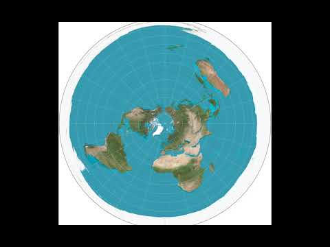 azimuthal equidistant map of the world