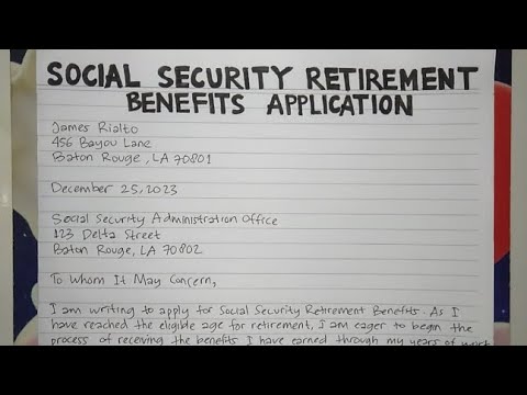 How To Write A Social Security Retirement Benefits Application Letter Steps | Writing Practices