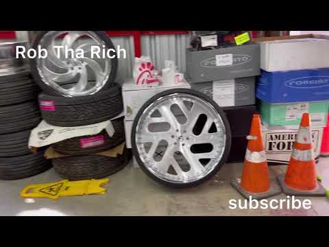 Rim shopping at Omar’s and Moes Customs.In Dallas,TX.