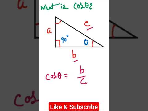 Cos Theta Formula || Trigonometry #viral #viral #mathematics #math #shorts