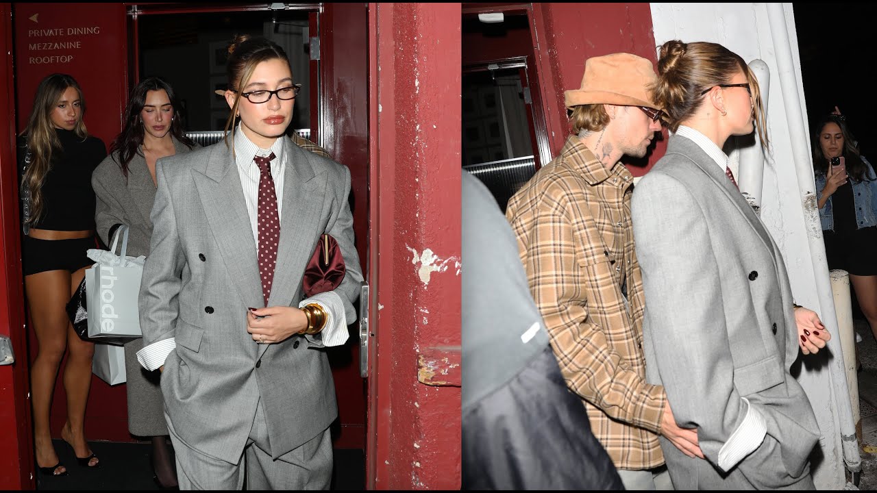 Justin Bieber Holds Tight onto Hailey Bieber As They Exit Funke Restaurant in Beverly Hills!