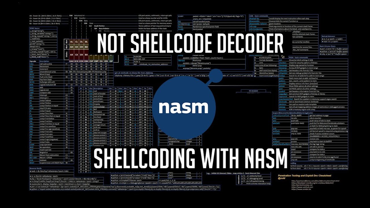 Shellcode Writing : NOT Decoder using NASM