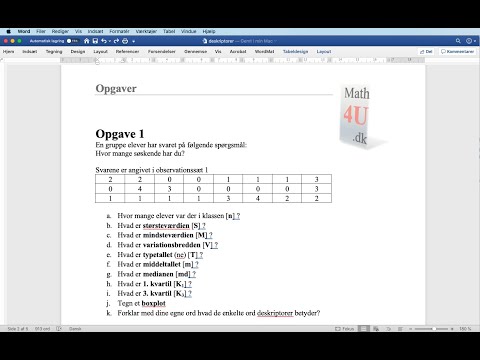 3. Statistik og sandsynlighed – www.Math4U.dk