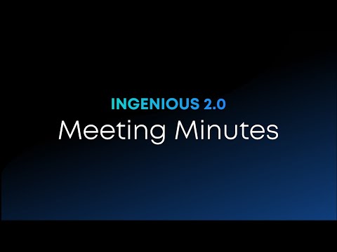Meeting Minutes w/ INGENIOUS.BUILD | Construction Project Management Software