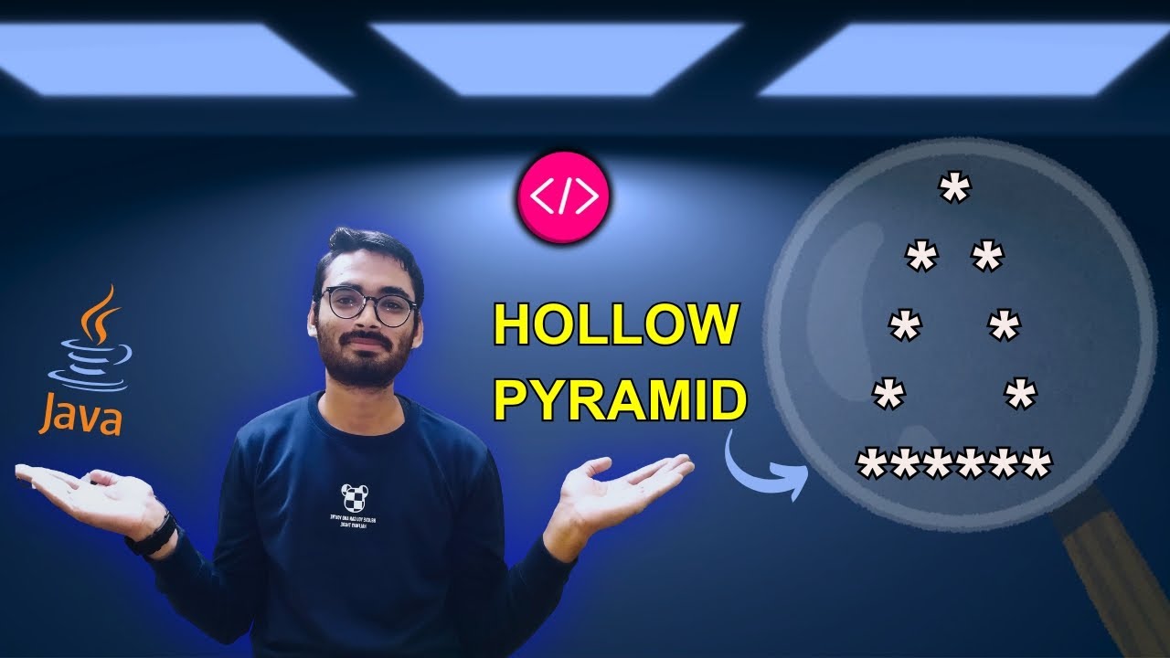 Hollow Pyramid Pattern in Java | Step-by-Step Explanation and Logic #java #patternprogram #code