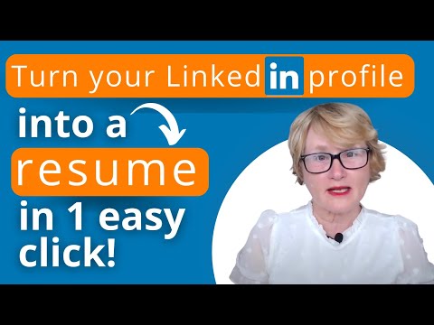 LinkedIn to resume or CV in just 1 easy click