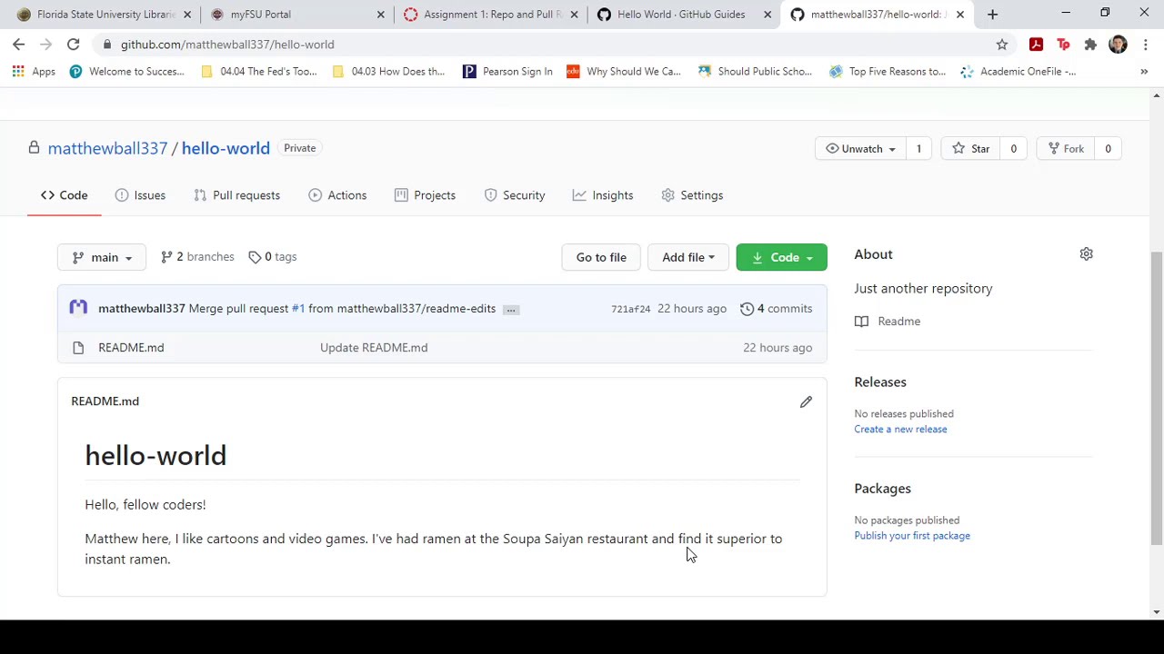 Github - Hello World Tutorial