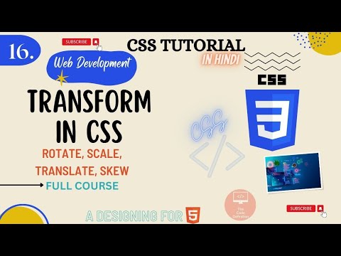 CSS Tutorial: Transform property (rotate, translate, skew, scale) in css || by @theCodeDefinition 