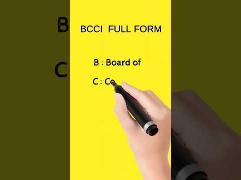 BCCI fullform | fullform of BCCI | #shorts | #fullform