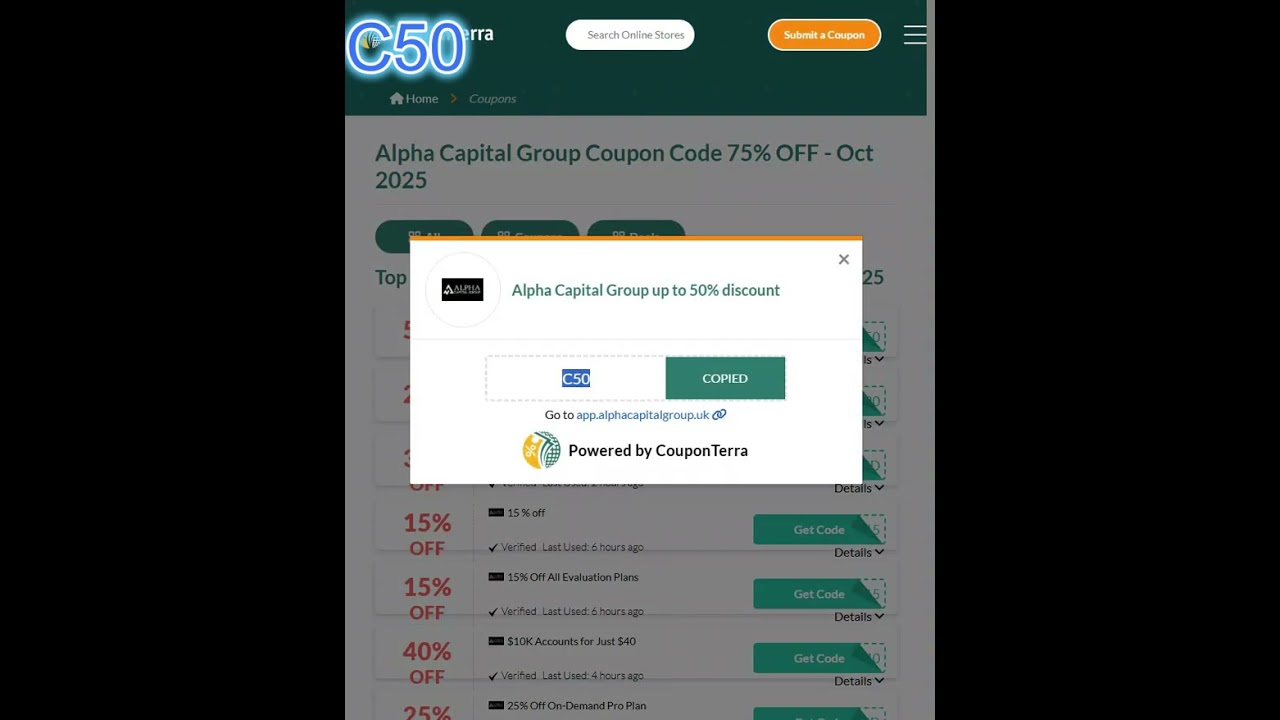 Alpha Capital Group Coupon Code 2025 – Get Exclusive Discounts on Trading Challenges!