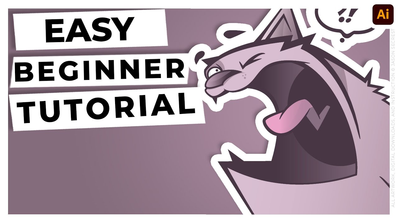 Beginner Adobe Illustrator Tutorial using Pen Tool