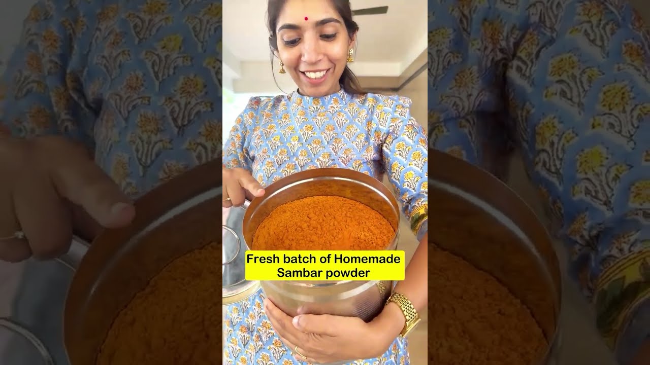 Fresh Batch of Homemade sambar powder !!