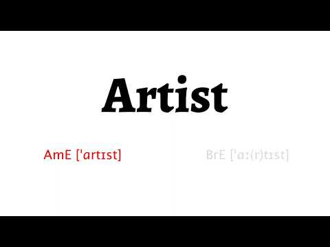 How to Pronounce artist in American English and British Englishartist