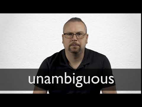 UNAMBIGUOUS definition in American English | Collins English Dictionary