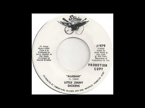 Little Jimmy Dickens "Alabam" promo vinyl 45
