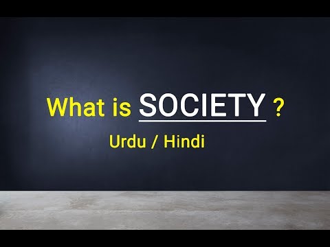 WHAT IS SOCIETY ? Urdu / Hindi