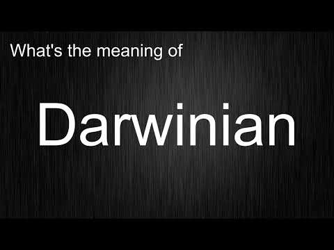 What's the meaning of "Darwinian", How to pronounce Darwinian?