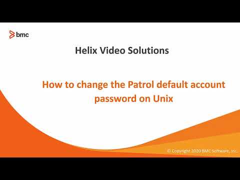 BMC TSOM Patrol: How to Change the Default Account Password?