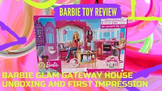 Barbie Glam Getaway House Unboxing and First impression - Barbie Toy Review 2022