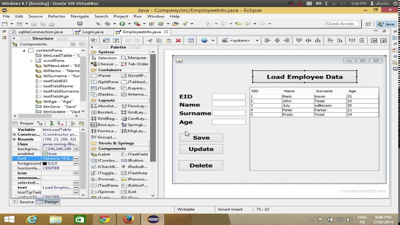 Java Eclipse GUI Tutorial 13 # How to refresh JTable after insert delete or update the data in Java