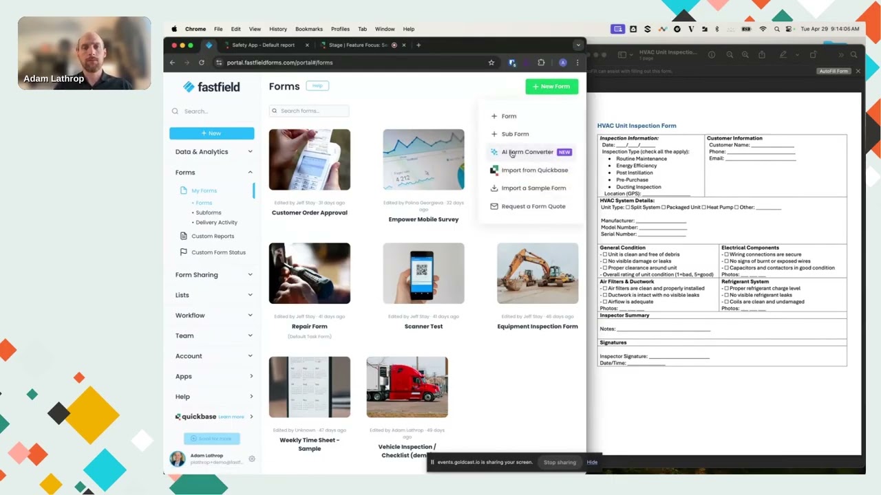 QUICK DEMO: FastField AI Form Converter | Turn Your HVAC Paper Form Digital in 15 Seconds
